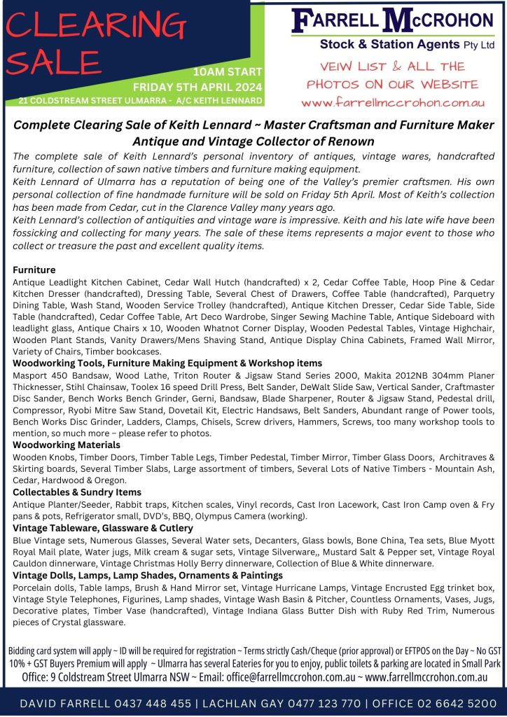 Clearing Sales | Farrell McCrohon